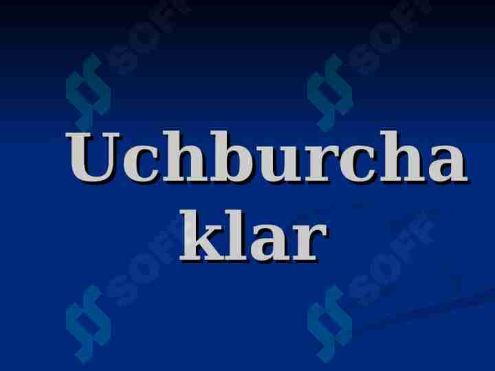 Uchburchaklar