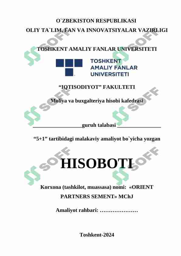 ORIENT PARTNERS SEMENT MCHJ HISOBOT