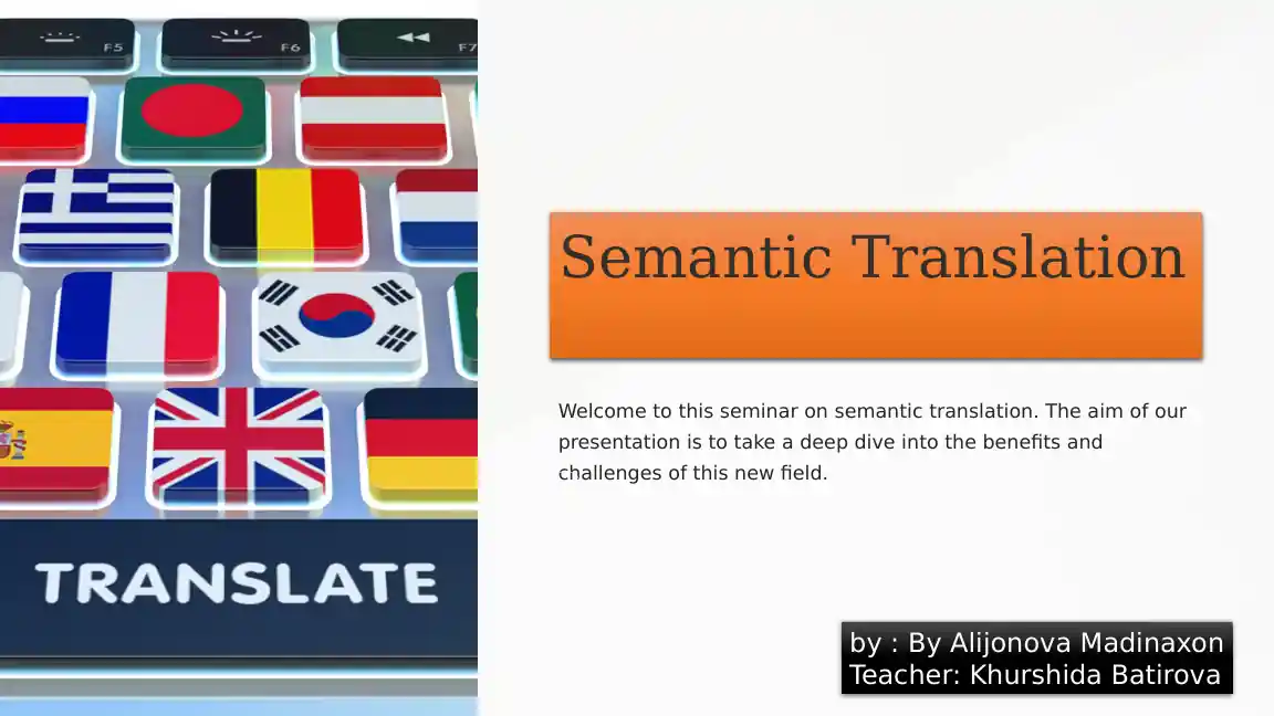 Semantic Translation