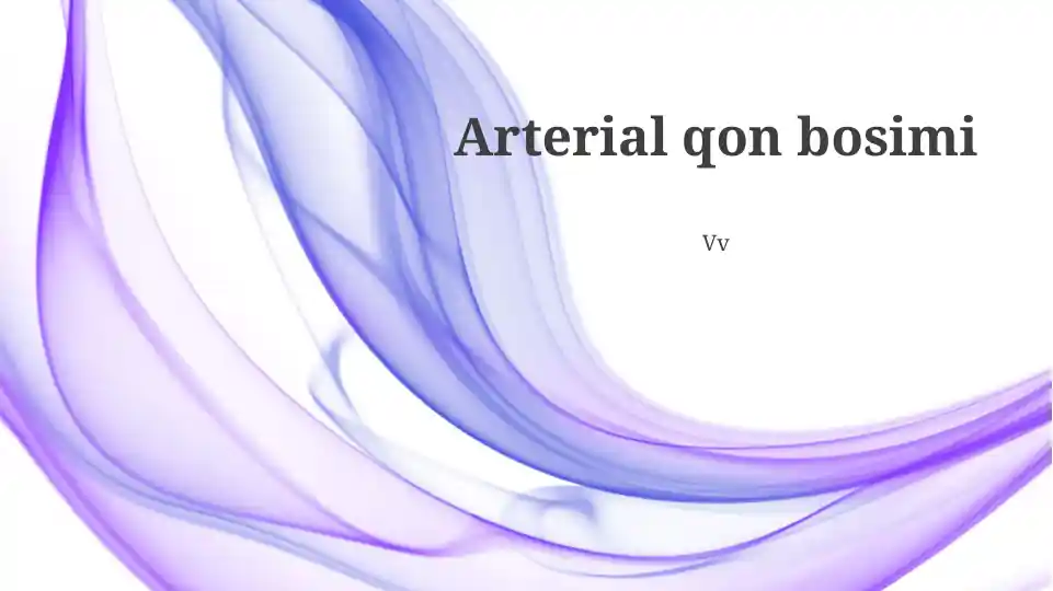 Arterial qon bosimi