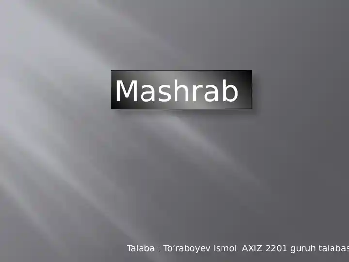 Mashrab