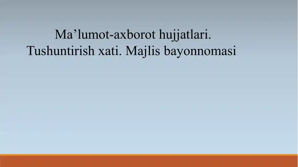 Tushuntirish xati
