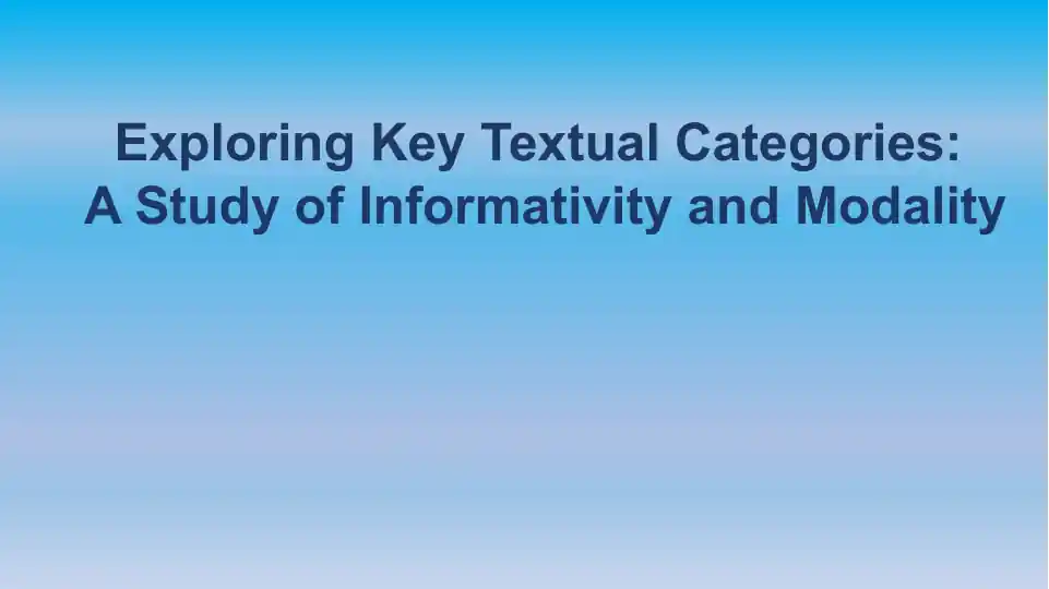 Textual Categories in Literary Analysis.Exploring Key Textual ...