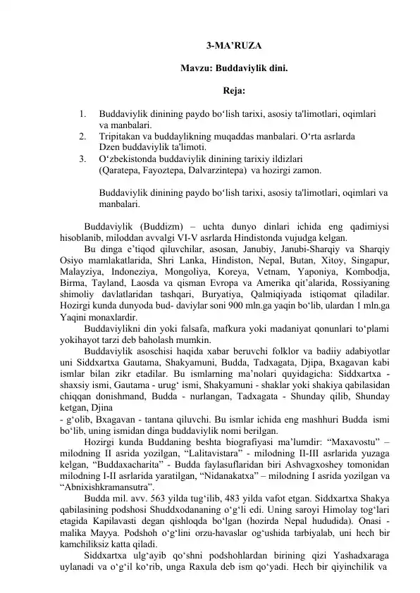 3-MA’RUZA