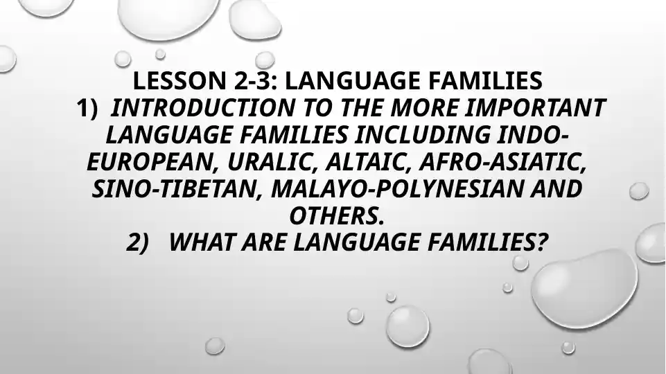Language Families