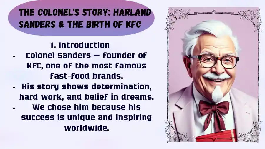 Colonel Sanders - The Founder of KFC