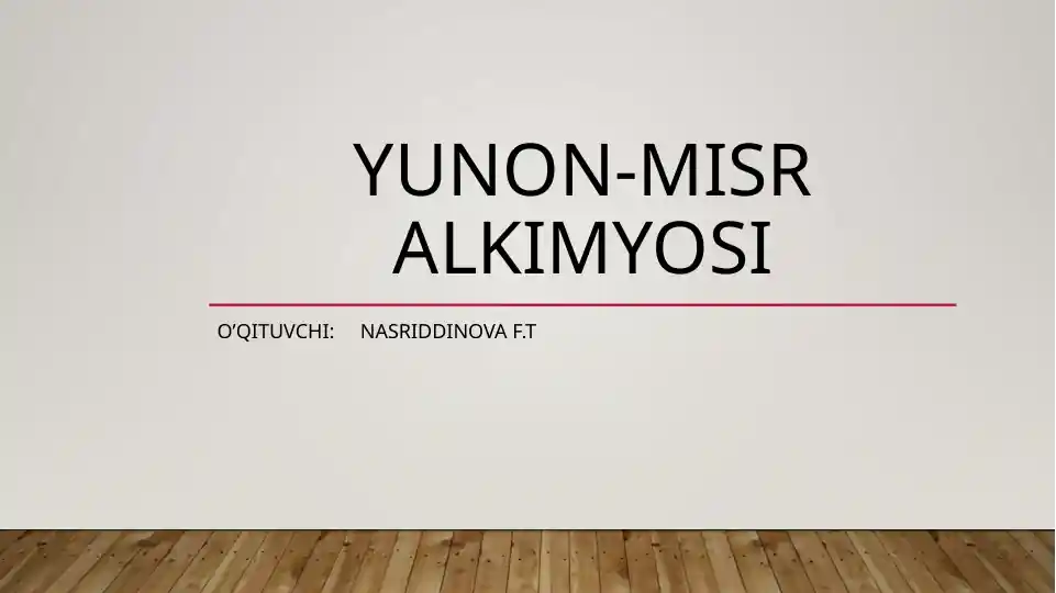 Yunon-misr alkimyosi