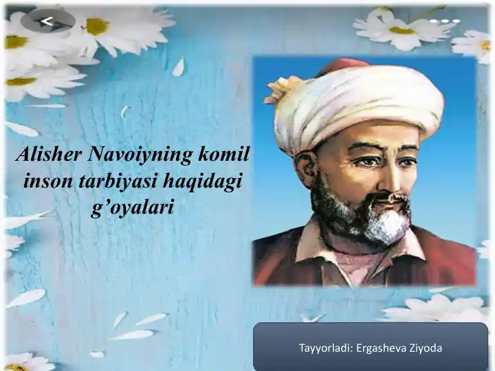 Alisher Navoiyning komil inson tarbiyasi