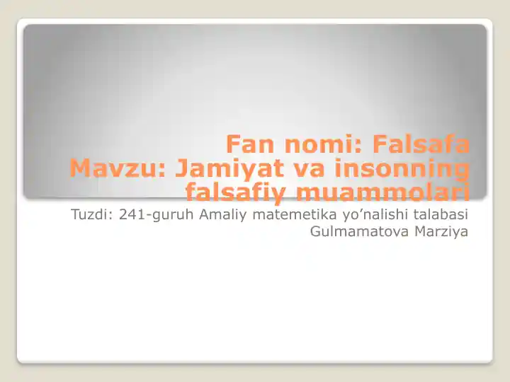 Falsafa ppt