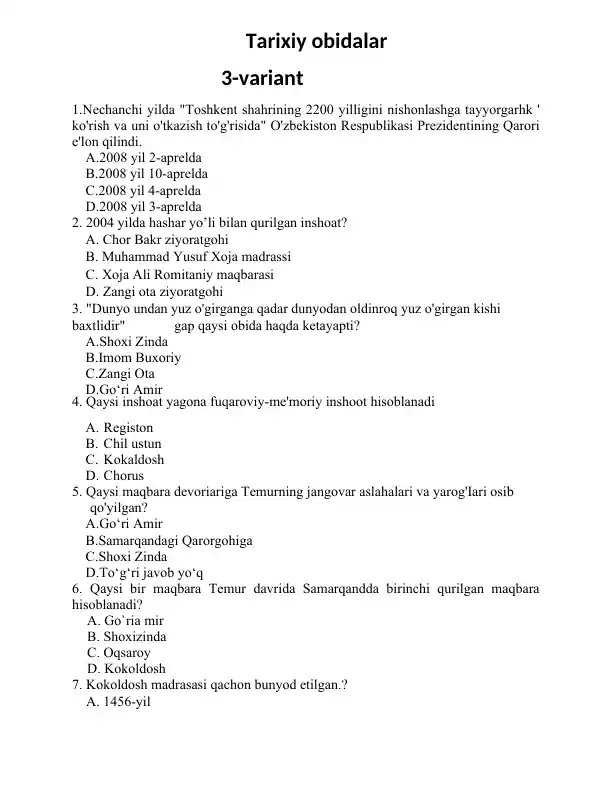 Tarixiy obidalar