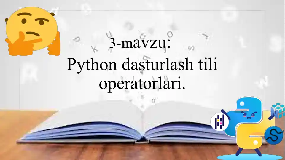 Python dasturlash tilioperatorlari