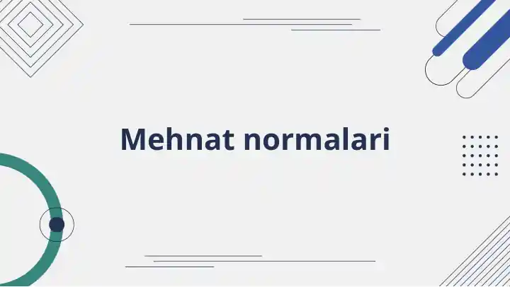 Mehnat normalari