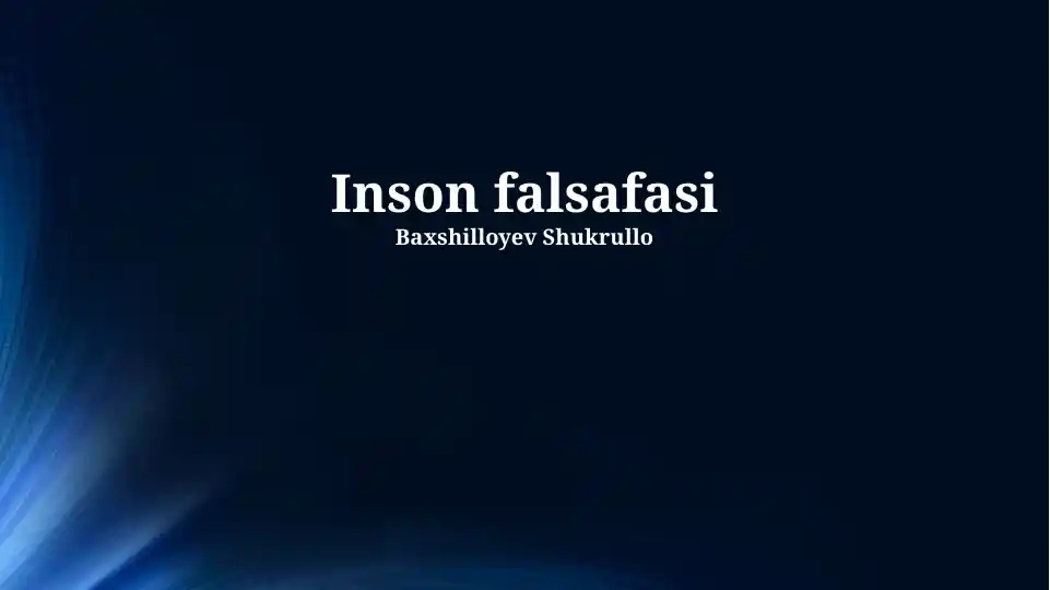 Inson falsafasi