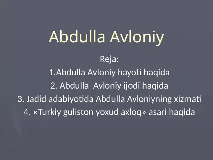 Abdulla Avloniy