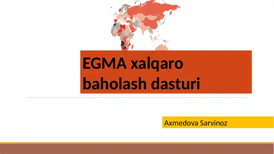 EGMA xalqaro baholash dasturi