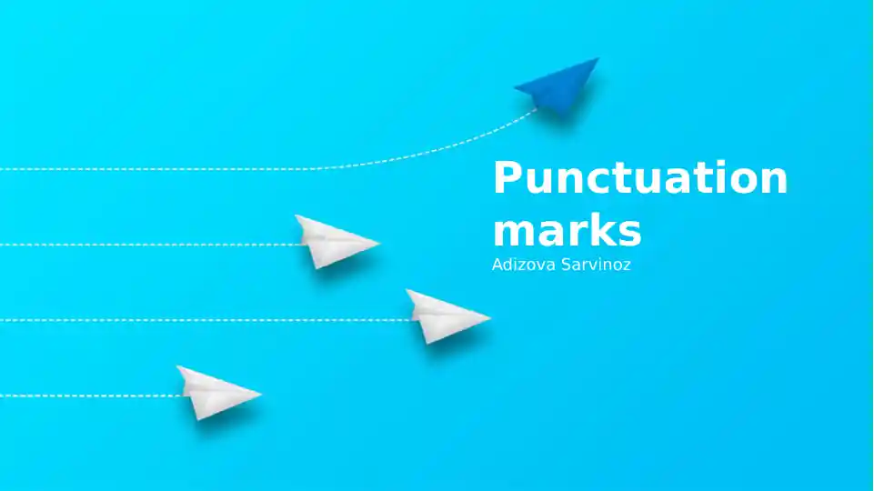 The Power of Punctuation: An Introduction