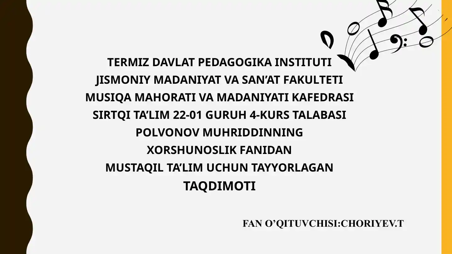 Xor Ijrosida Nafas Texnikasining Ahamiyati