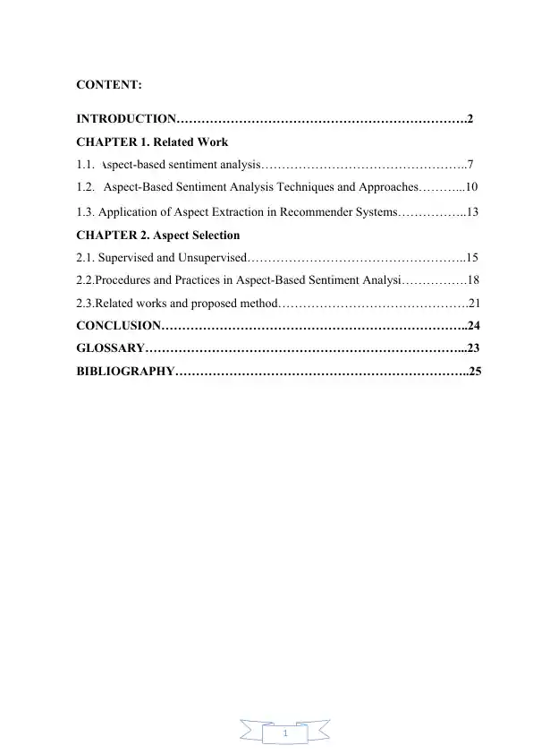 Aspect-based Sentiment Analysis (ABSA) CNN Model