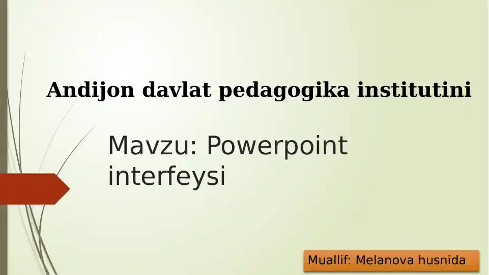 PowerPoint interfeysi