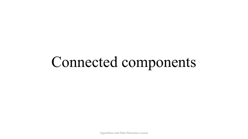 Connected components