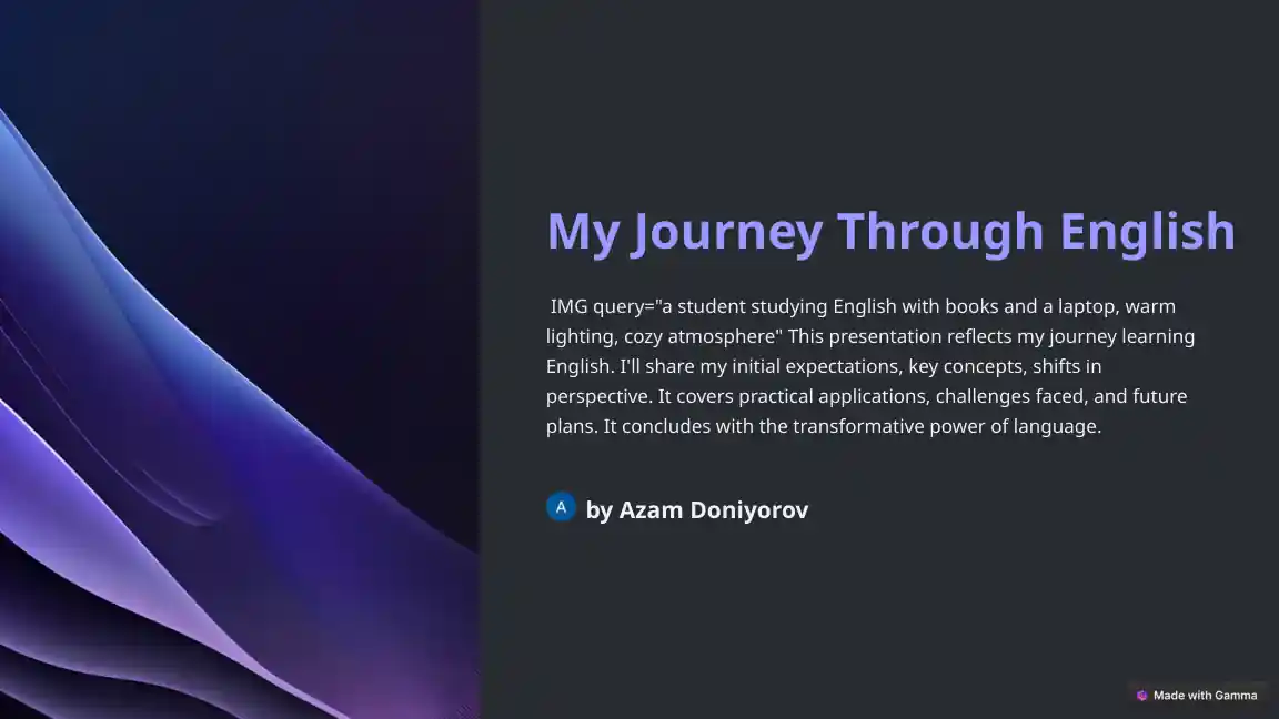 My Journey Through English