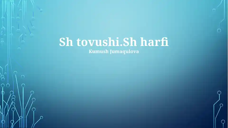 "Sh" Harfi Ta'siri: Meros va Ta'sir