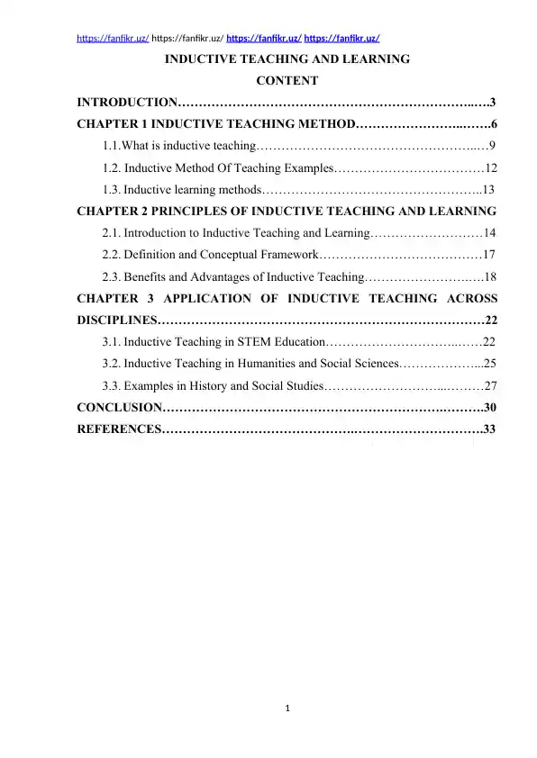 Inductive Teaching and Learning