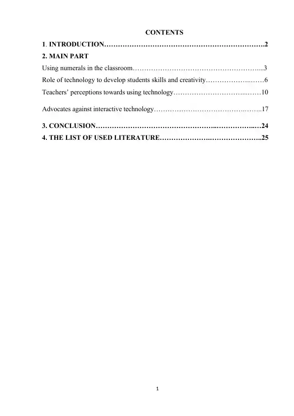 Using Numerals In The Classroom