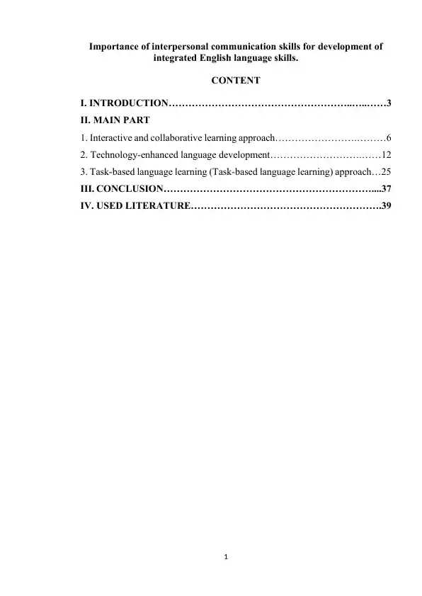 Importance of interpersonal communication skills for development of ...