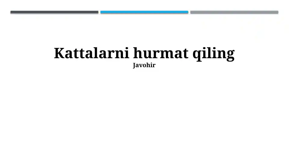Hurmat va Ehtirom