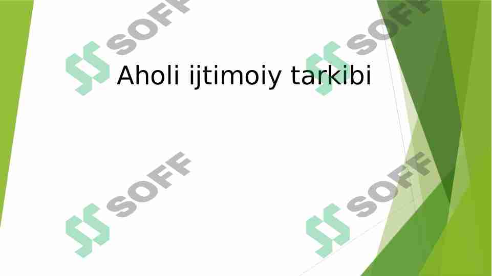 Aholi ijtimoiy tarkibi