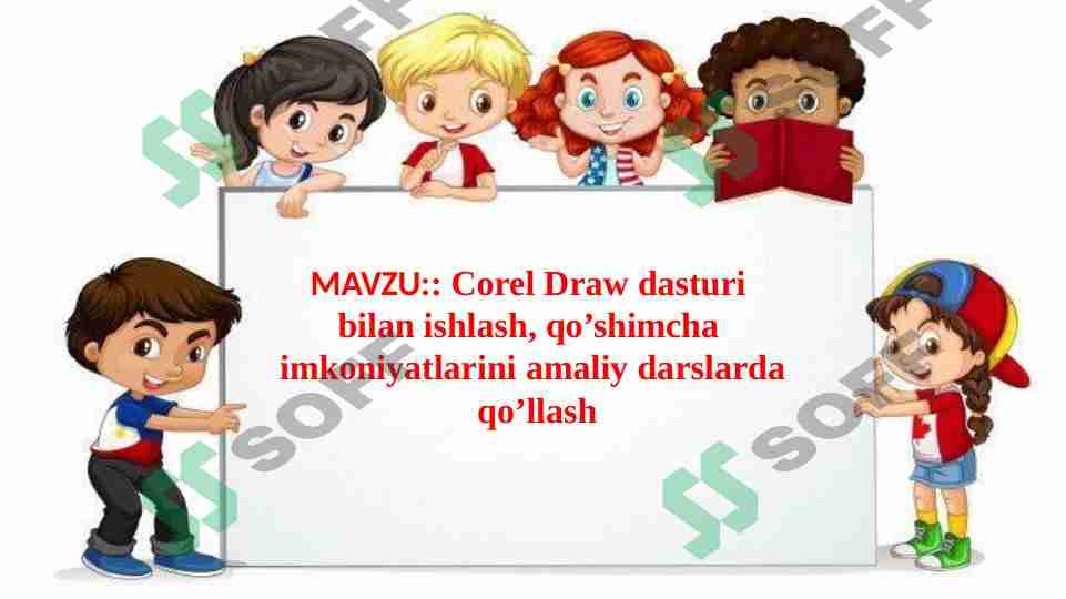 Corel Draw dasturi bilan ishlash, qo’shimcha imkoniyatlarini amaliy ...