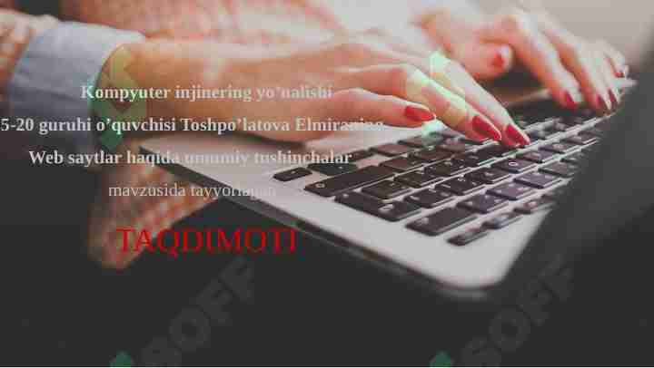 Web saytlar haqida umumiy tushinchalar