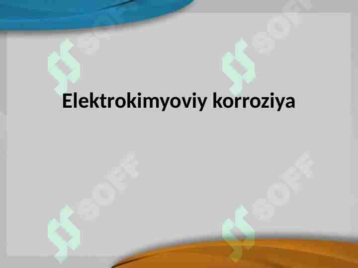 Elektrokimyoviy korroziya