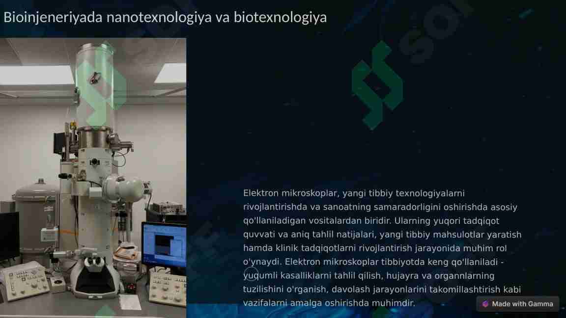 Elektron mikroskoplar tibbiyot va sanoatda axamiyati