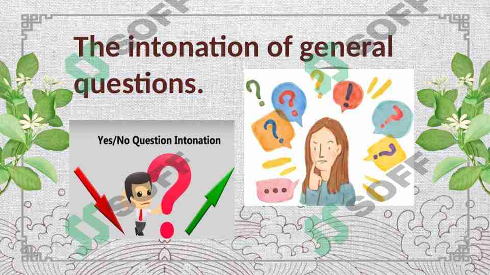 The intonation of general questions