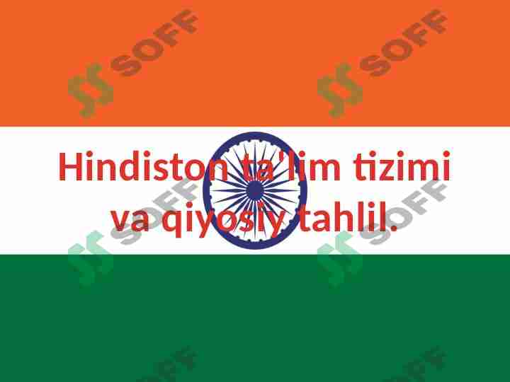 Hindiston ta'lim tizimi va qiyosiy tahlil