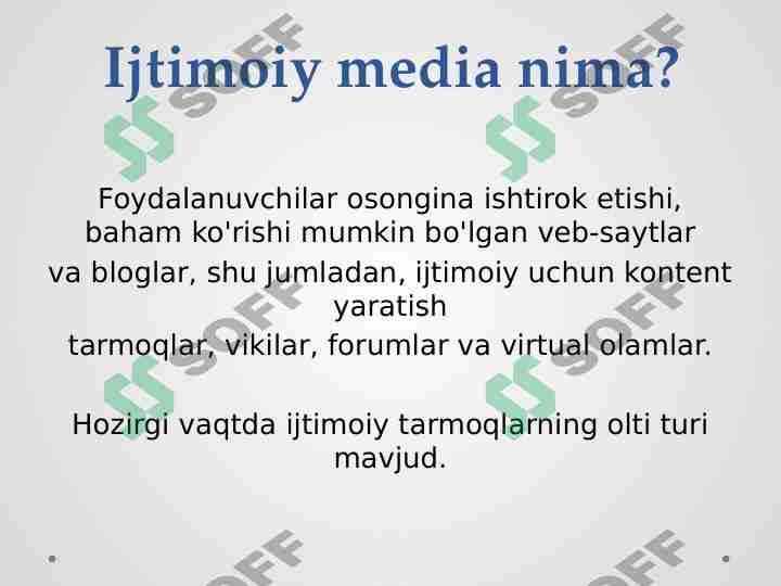 Ijtimoiy media nima