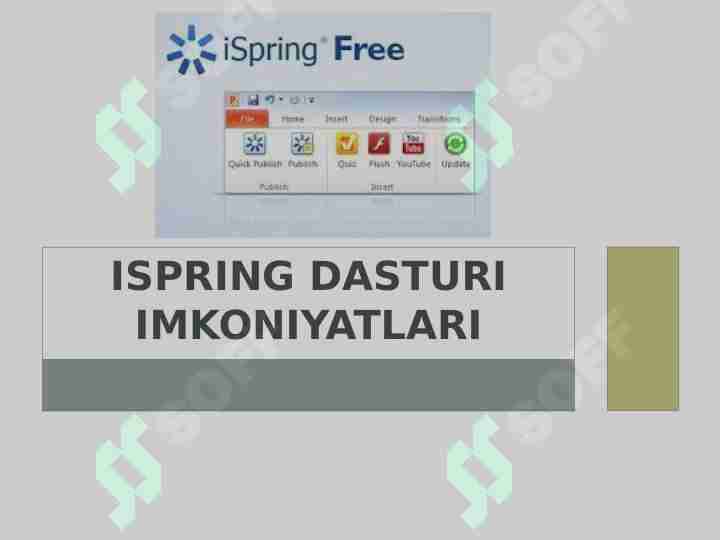 Ispring dasturi imkoniyatlari