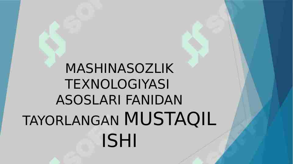 Material tejash texnologiyalari