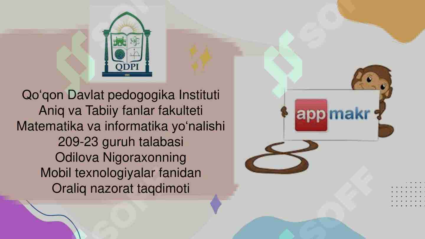 Appmakr dasturida mobil ilova yaratish