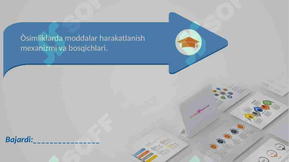 O'simliklarda moddalar harakatlanish mexanizmi va bosqichlari