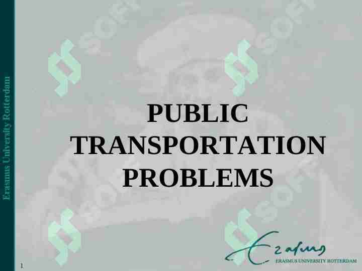 PUBLIC TRANSPORTATION PROBLEMS