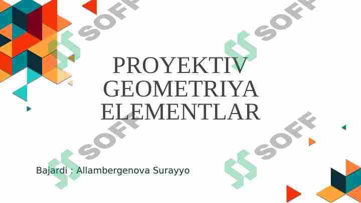 Proyektiv geometriya elementlari