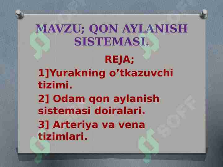 QON AYLANISH SISTEMASI