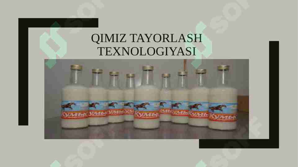 QIMIZ TAYORLASH TEXNOLOGIYASI