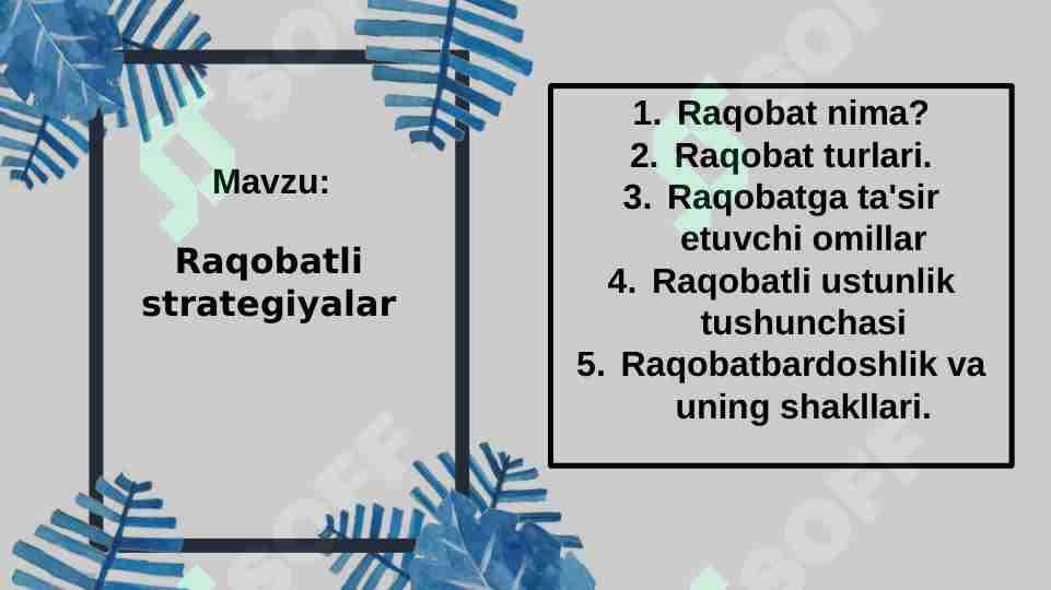 Raqobatli strategiyalar