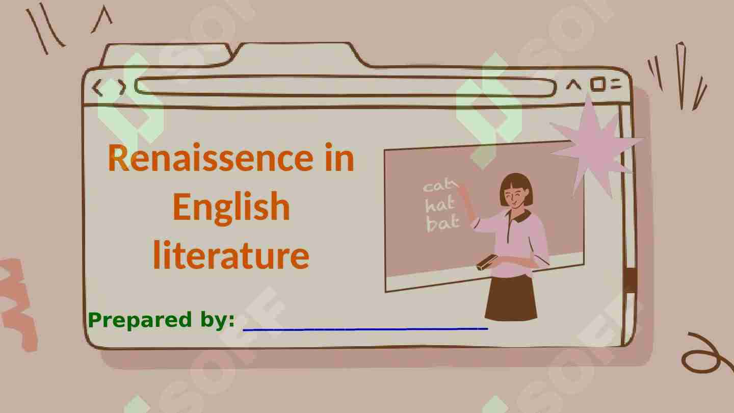 Renaissence in English literature