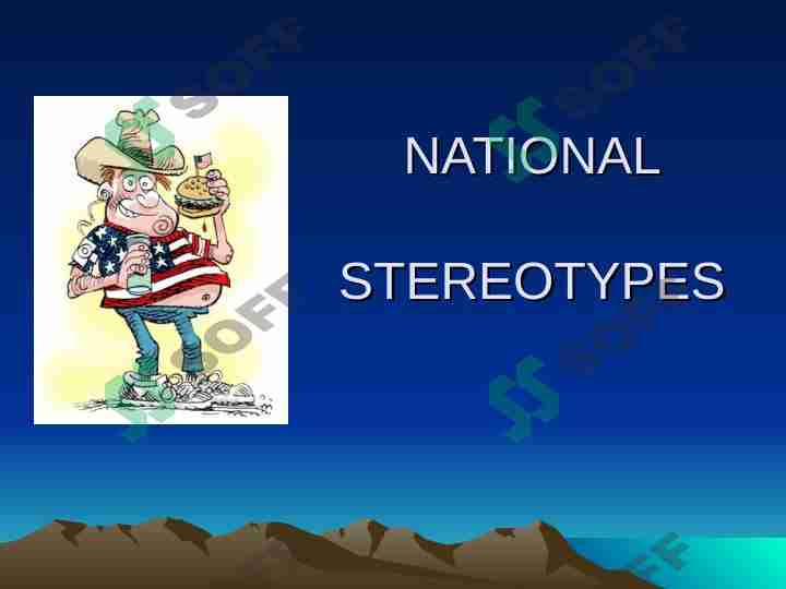NATIONAL STEREOTYPES