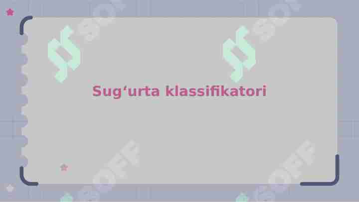 Sug'urta klassifikatori